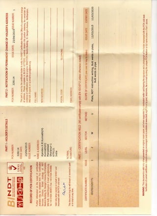 Original PCN Certificate | PDF