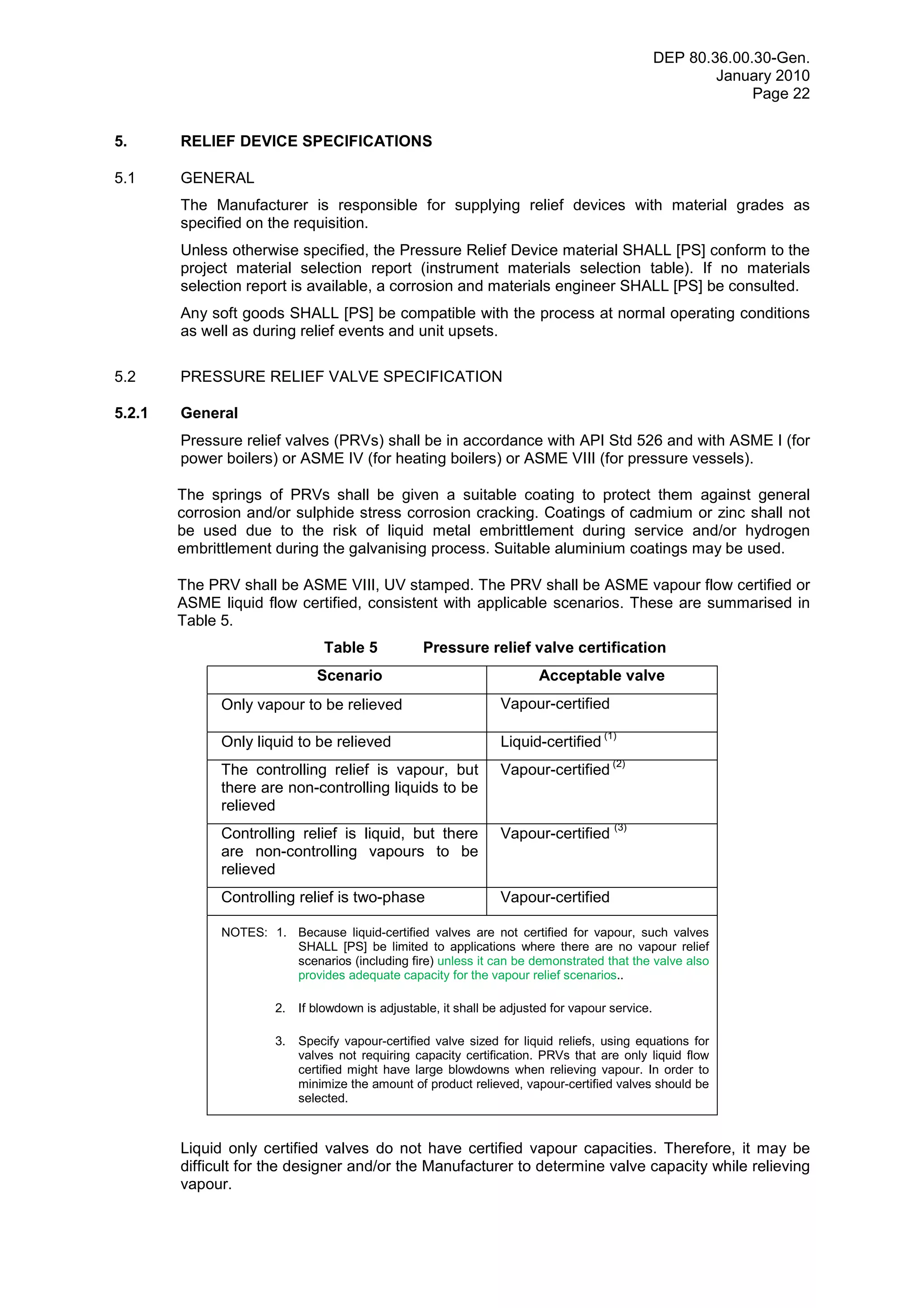 psv specifications | PDF