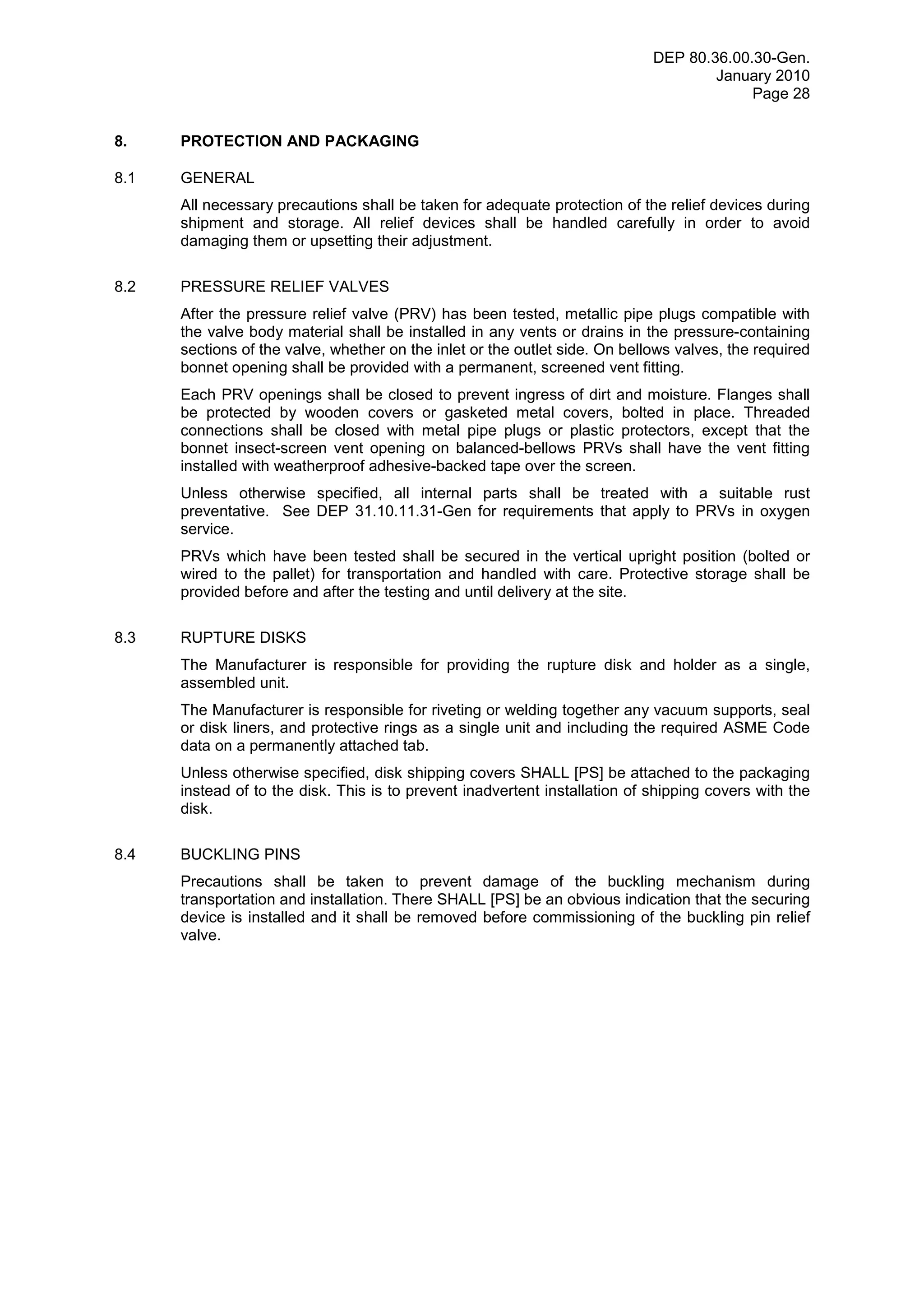 psv specifications | PDF