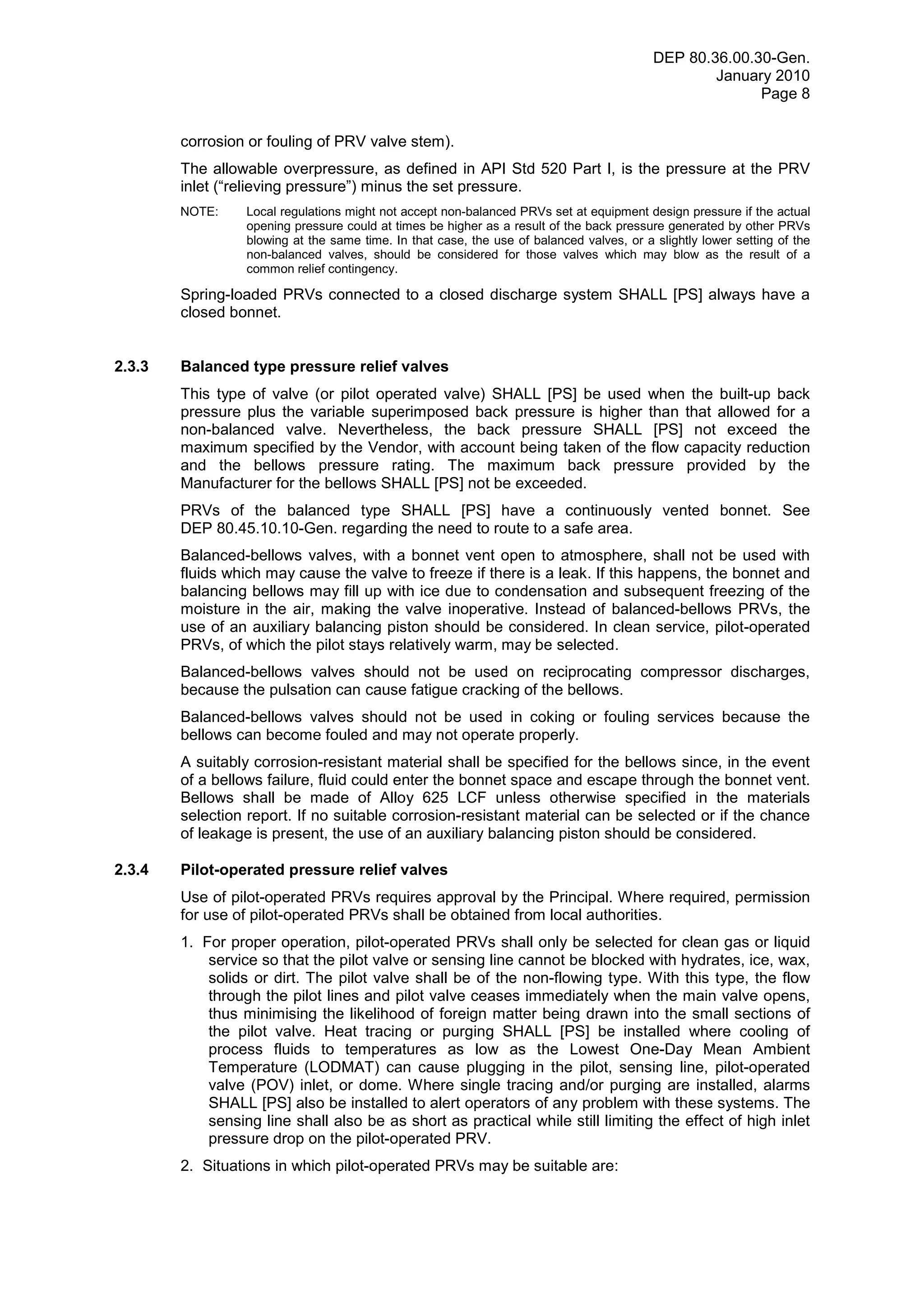 psv specifications | PDF