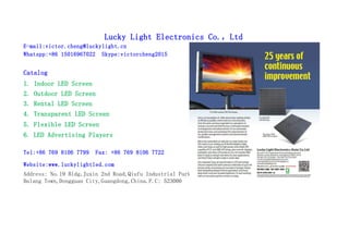 LED Screen Catalog | PDF