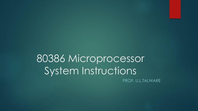 80386 microprocessor system instruction | PDF | Programming Languages | Computing