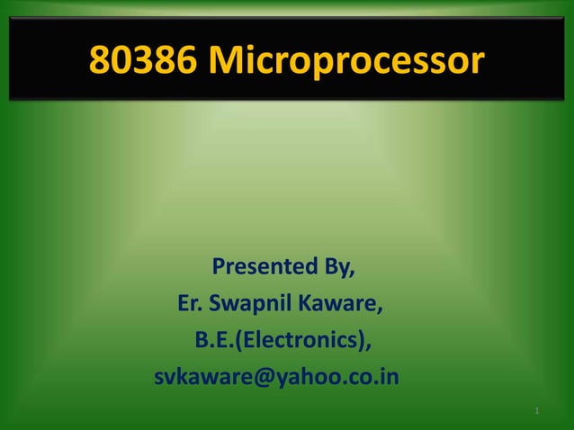 Pentium (80586) Microprocessor By Er. Swapnil Kaware | PPTX | Operating Systems | Computer ...