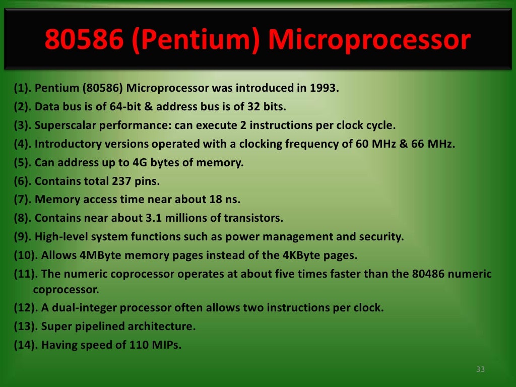 Pentium (80586) Microprocessor By Er. Swapnil Kaware