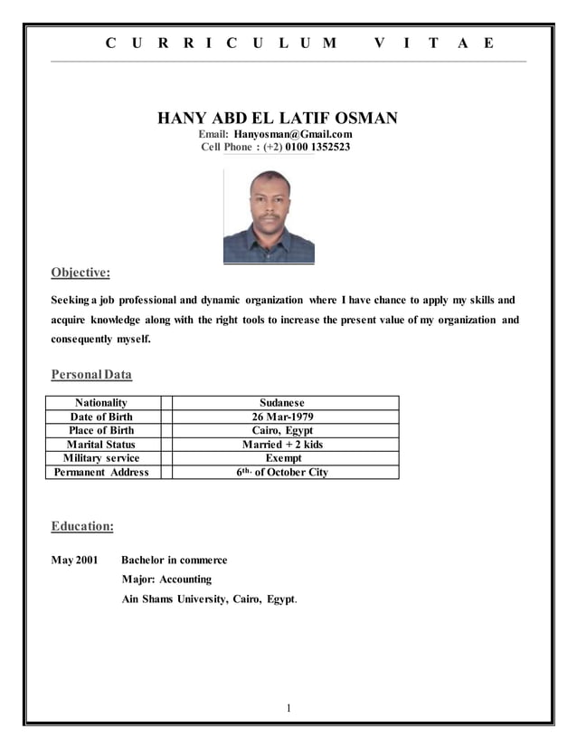 Hany Osman.CV | PDF