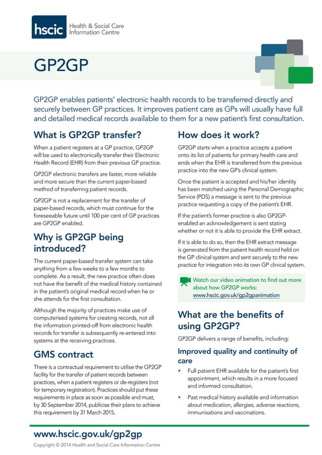 GP2GP Information Sheet | PDF