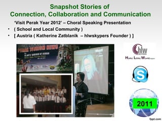 Snapshots of Learning Beyond Borders | PPT | Social Networking | Internet