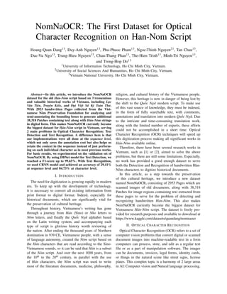 NomNaOCR The First Dataset for Optical Character Recognition on Han-Nom ...