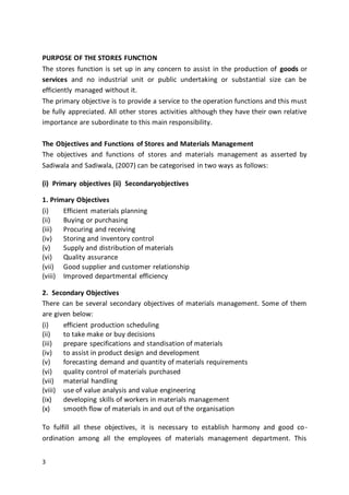 BASICS OF STORES AND MATERIALS MGT, (1) | DOCX