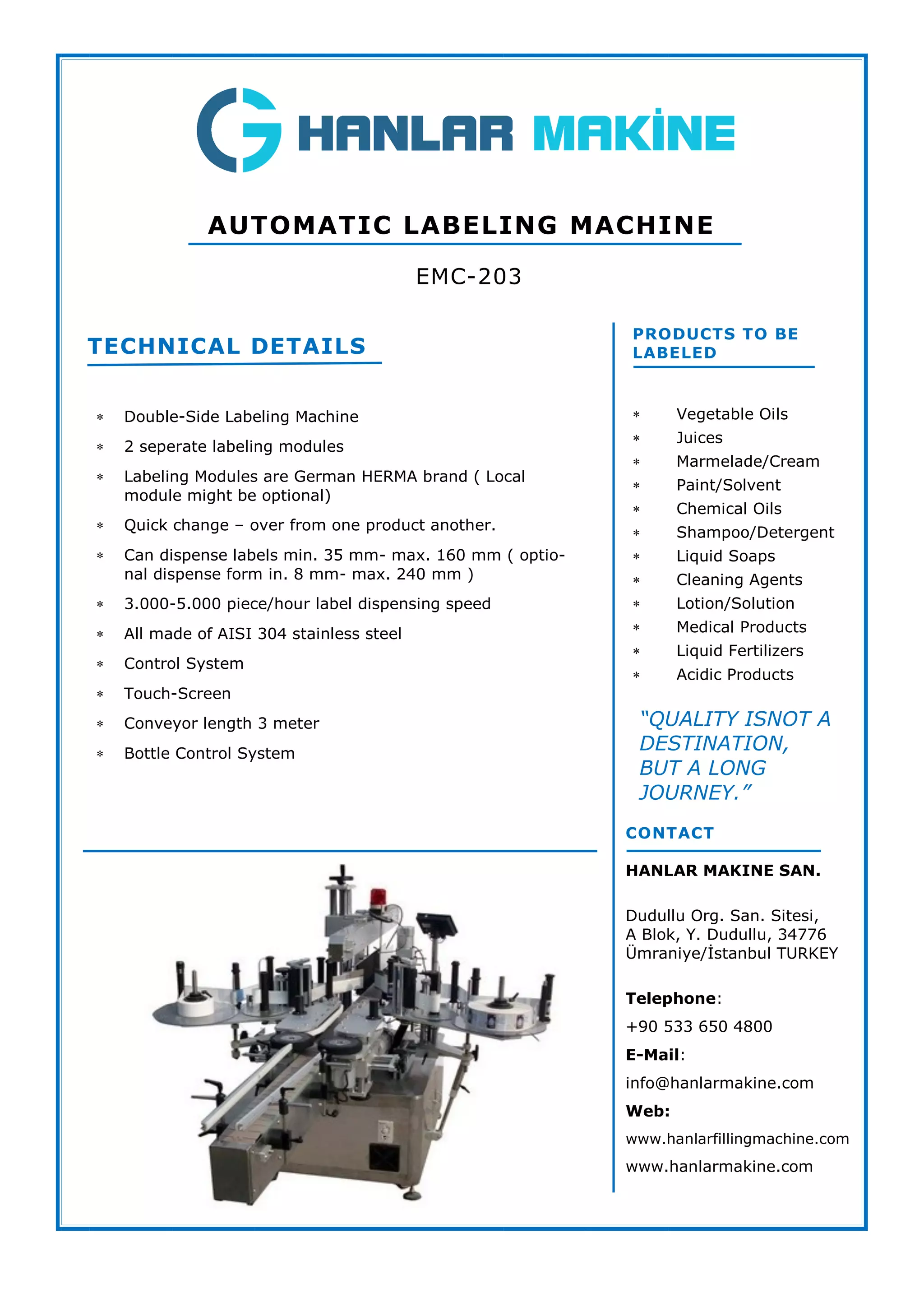 EMC-203 - Automatic Labeling Machine | PDF | Home Appliances | Home ...