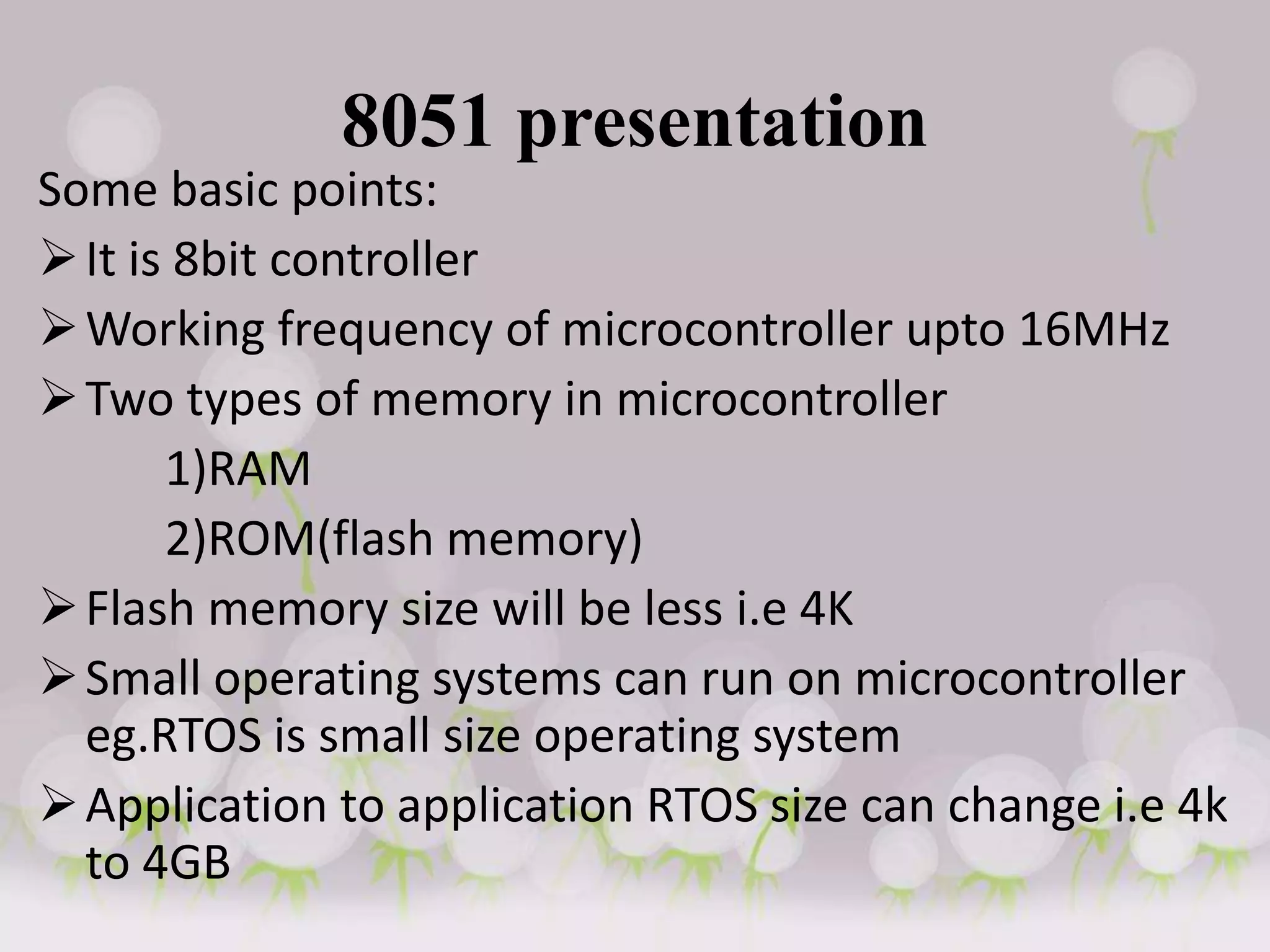 8051 presentation | PPTX