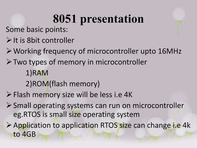 8051 presentation | PPT