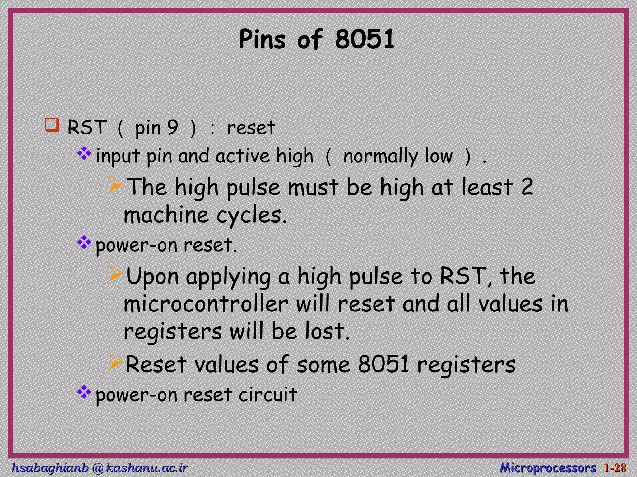 8051 microcontroller | PPT | Operating Systems | Computer Software and Applications