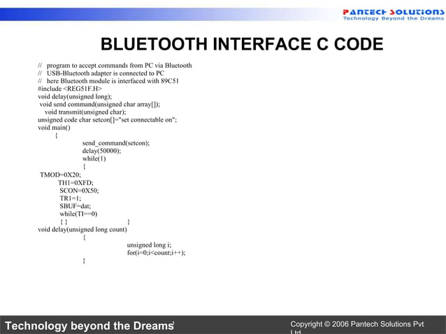 Interfacing Bluetooth Modules with 8051 Microcontroller | PPT