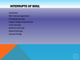 8051-interrupts-temporary suspension of a program | PPT