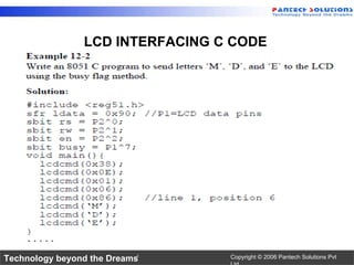 Interfacing LCD with 8051 Microcontroller | PPT