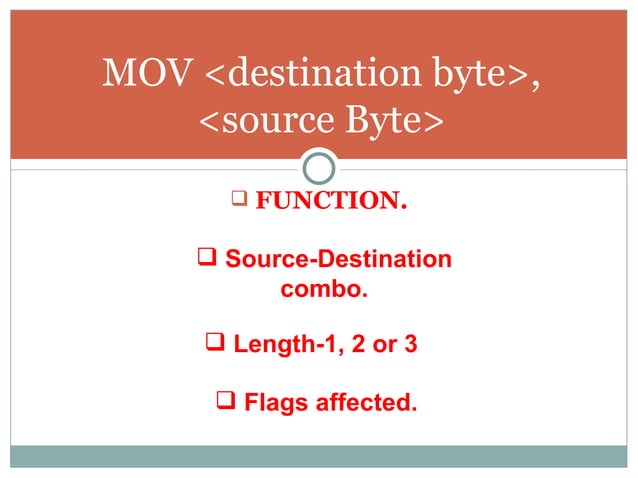 8051 Instruction Set | PPT