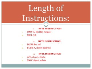 8051 Instruction Set | PPT
