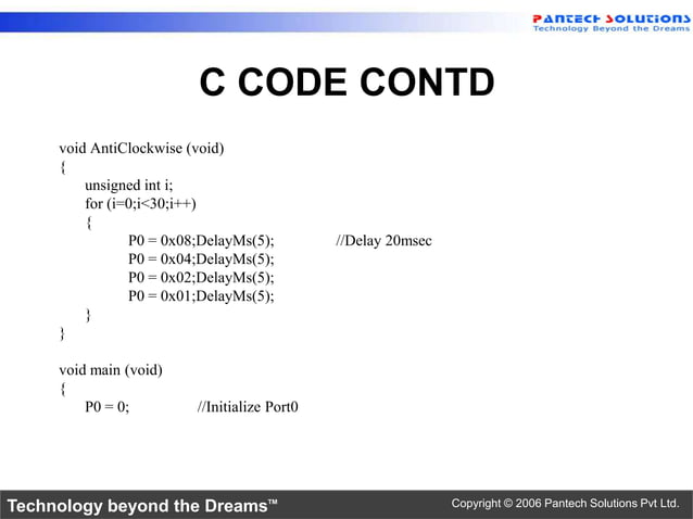 Interfacing Stepper motor with 8051 | PPTX | Programming Languages ...