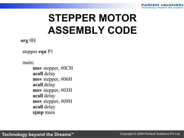 Interfacing Stepper motor with 8051 | PPTX | Programming Languages | Computing