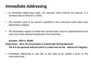 Expanation about Addressing Mode of 8051 | PPT