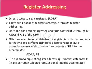 8051 addressing modes | PPSX