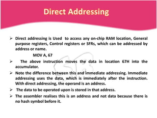 8051 addressing modes | PPSX