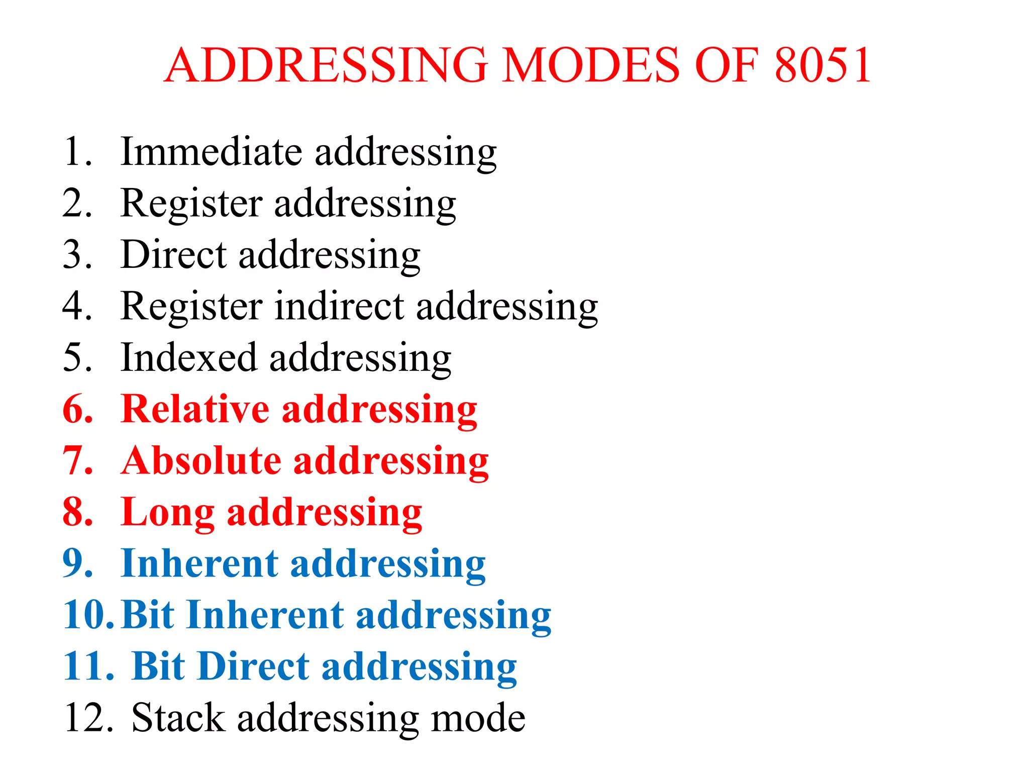 8051 addressing modes | PPT 8051 addressing modes | PPT