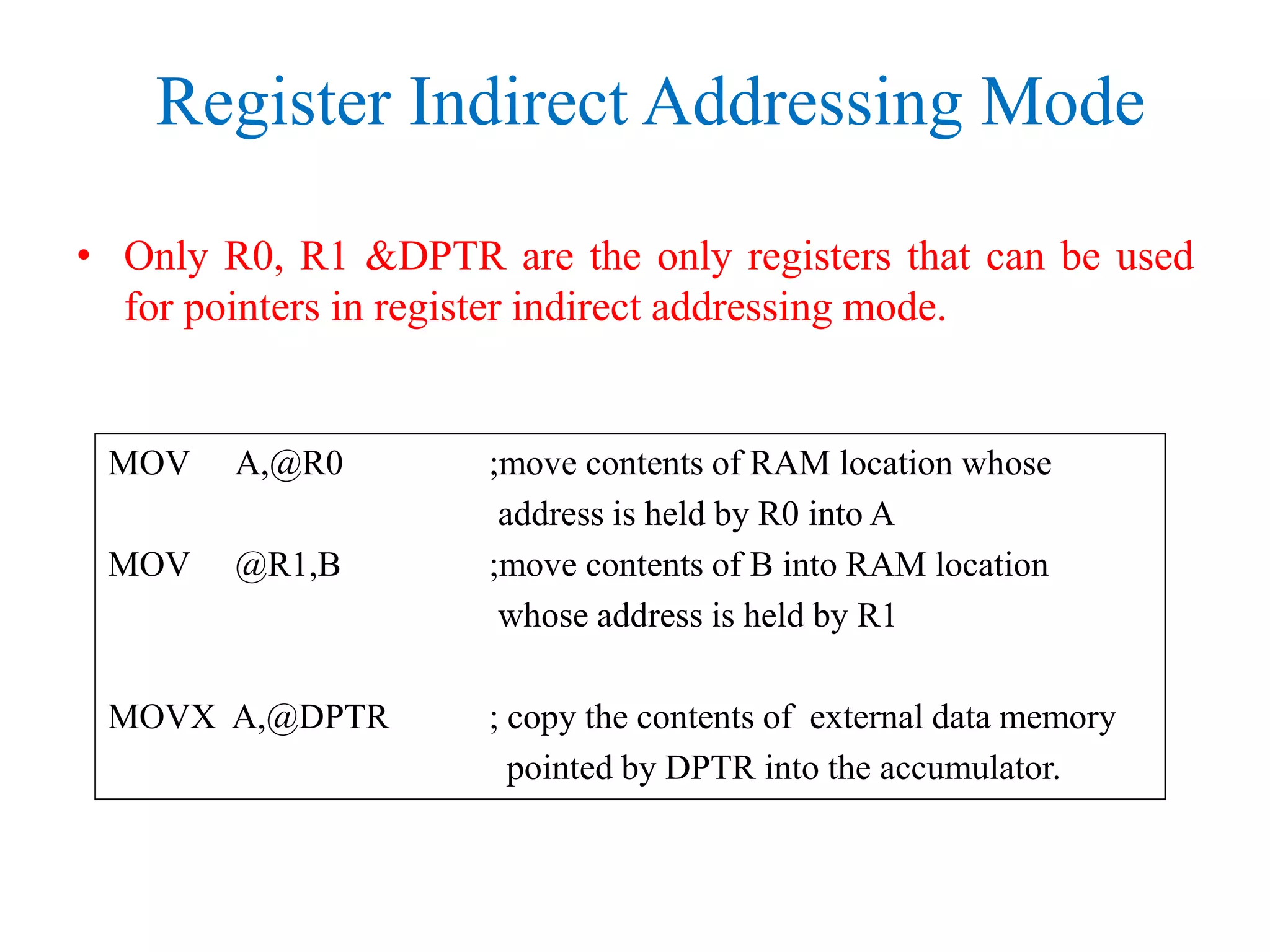8051 addressing modes | PPT