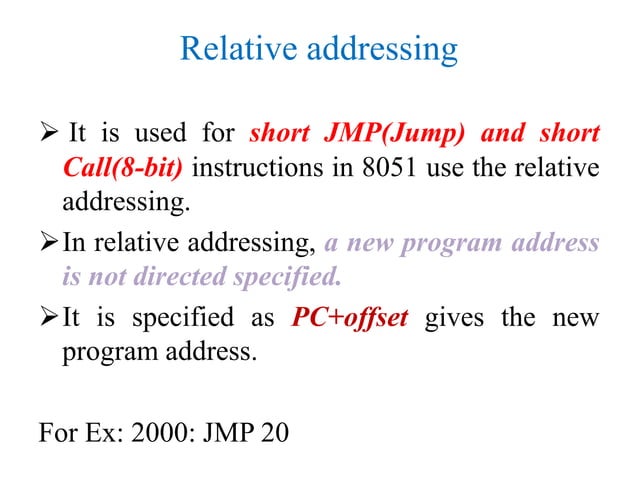 8051 addressing modes | PPT 8051 addressing modes | PPT