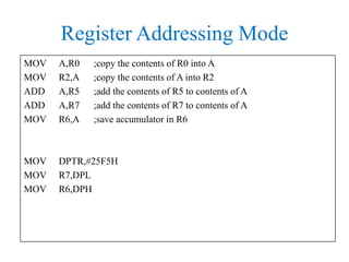 8051 addressing modes | PPT