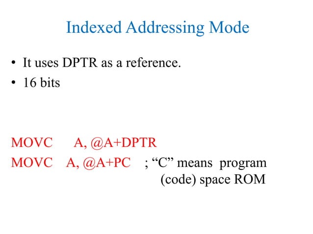 8051 Addressing Modes Ppt