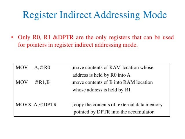 8051 addressing modes