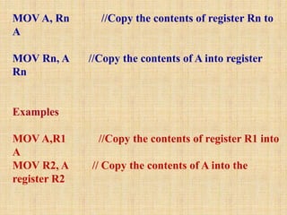 Microcontroller 8051 addressing modes | PPTX