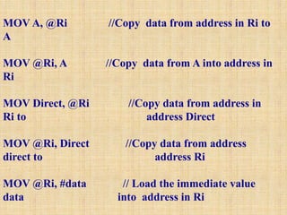 Microcontroller 8051 addressing modes | PPTX | Programming Languages ...