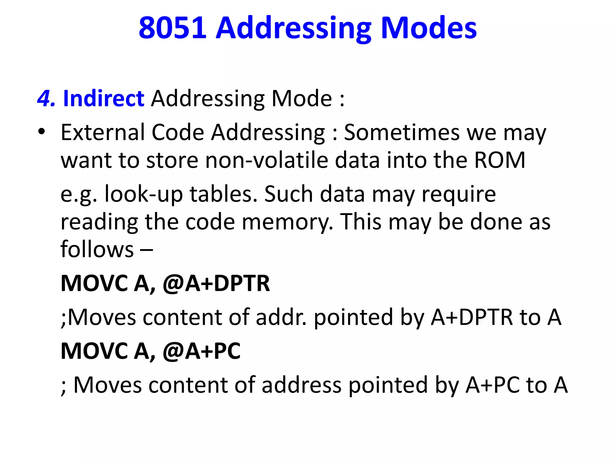 8051 addressing modes & instruction set | PPT 8051 addressing modes & instruction set | PPT