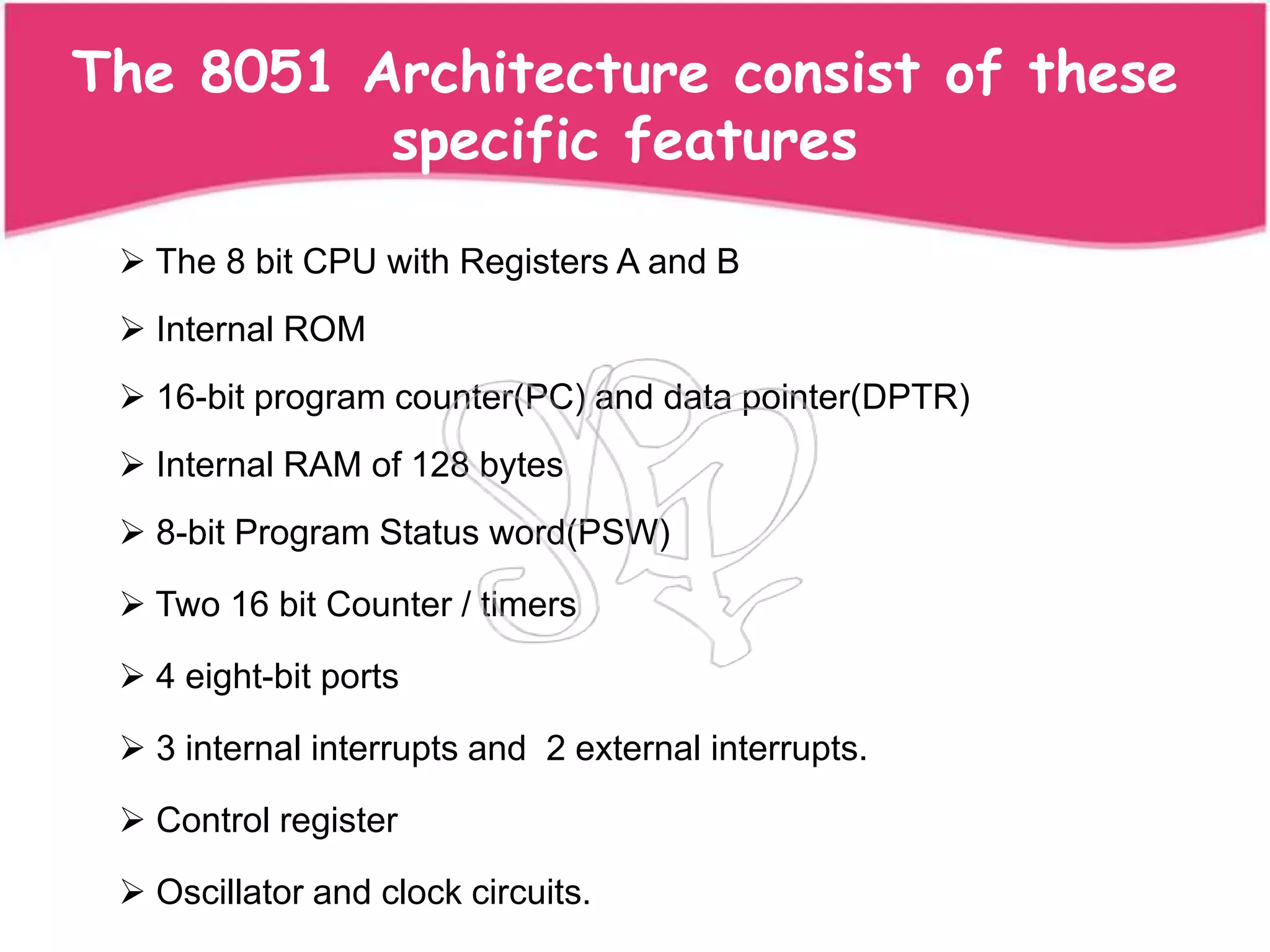 8051 architecture | PPSX