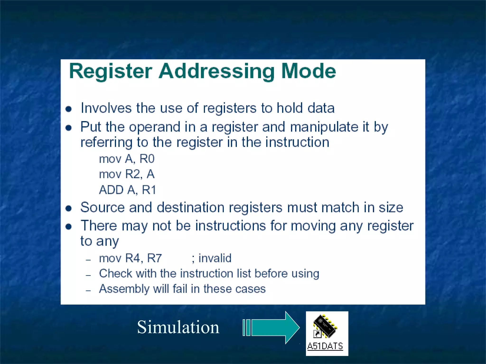 8051assembly language | PPT | Programming Languages | Computing