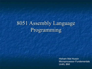 8051assembly language | PPT