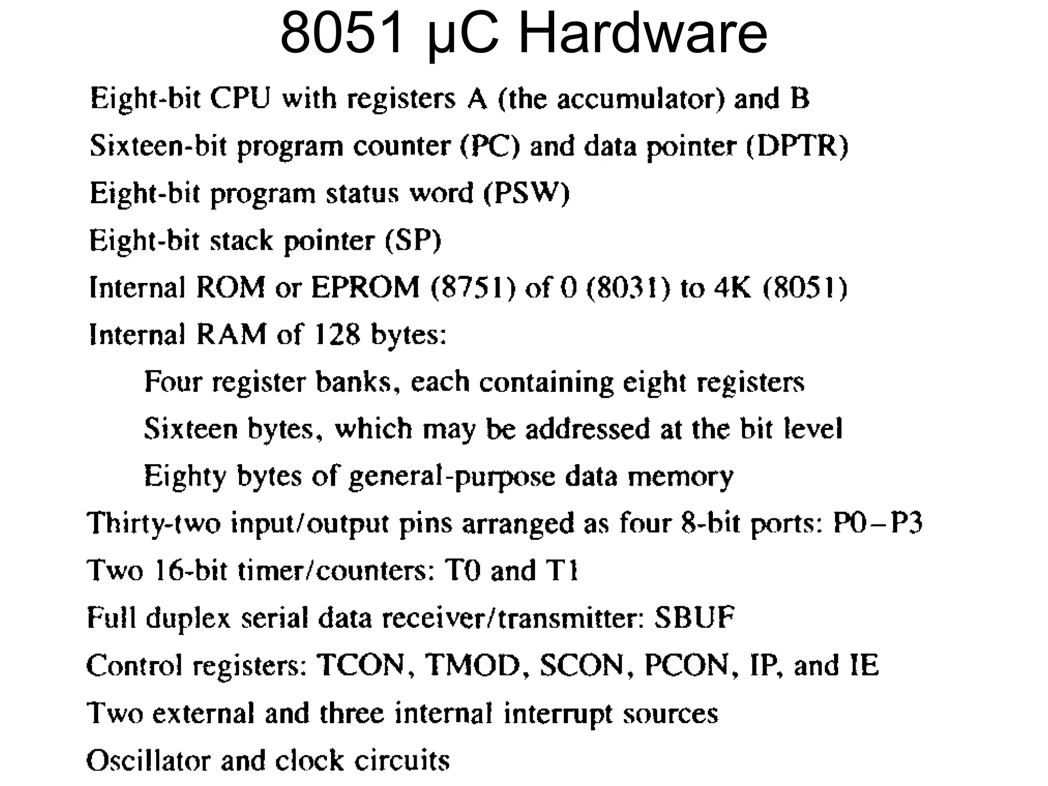 8051 block diagram | PPT