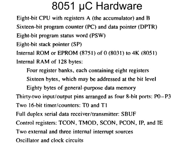 8051 Block Diagram Ppt