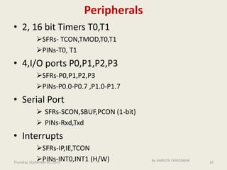 8051,chapter1,architecture and peripherals | PDF
