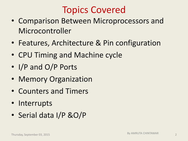 8051,chapter1,architecture and peripherals | PPT