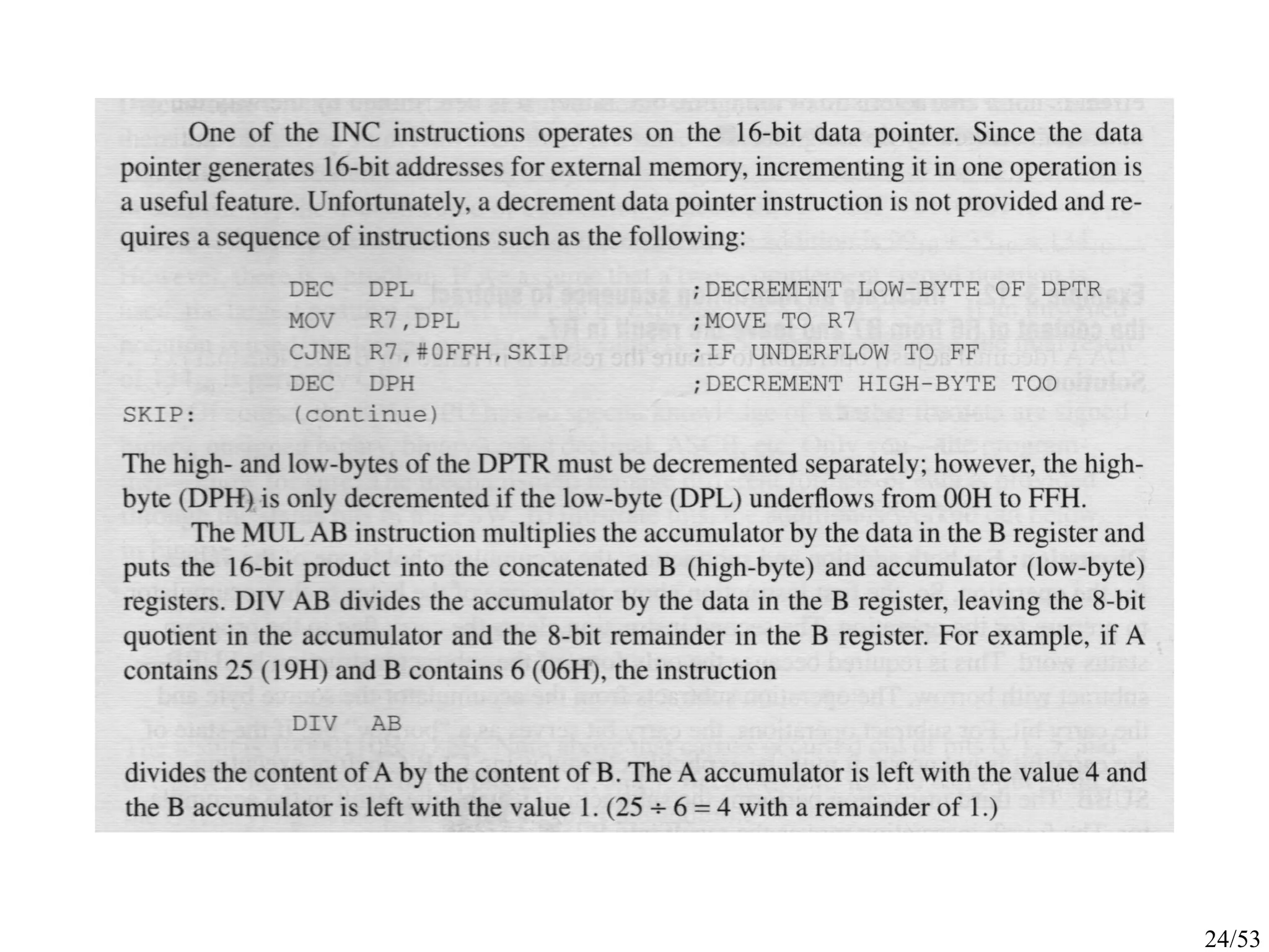 8051d.ppt microcontroller instruction set summary | PPT
