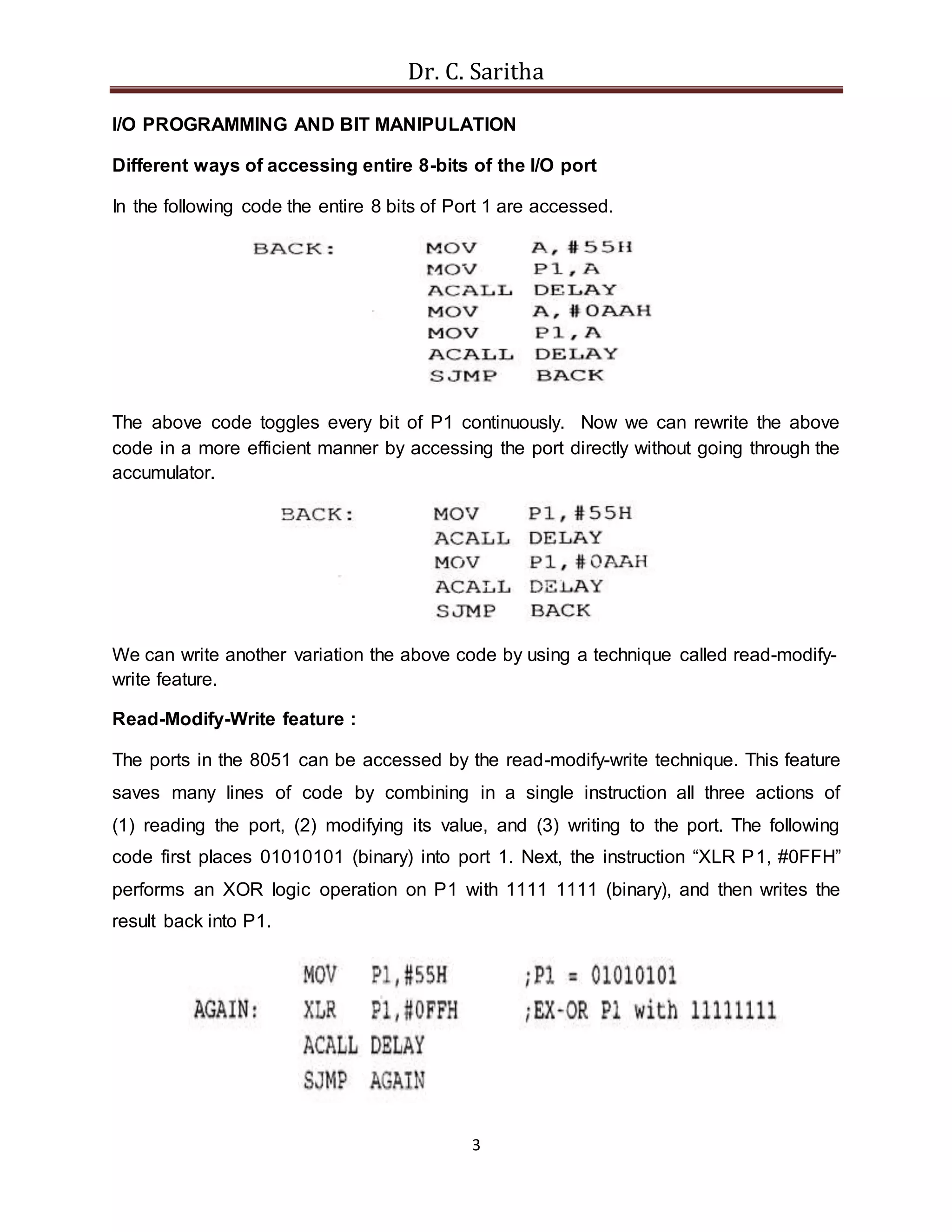 8051 data type and directives | DOCX