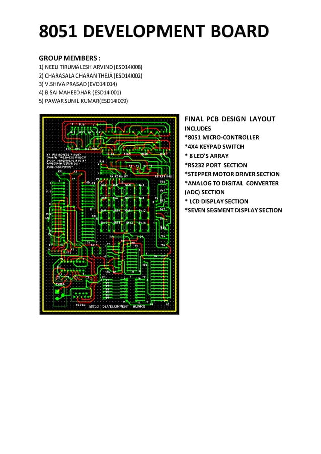 8051 development board project report | DOCX