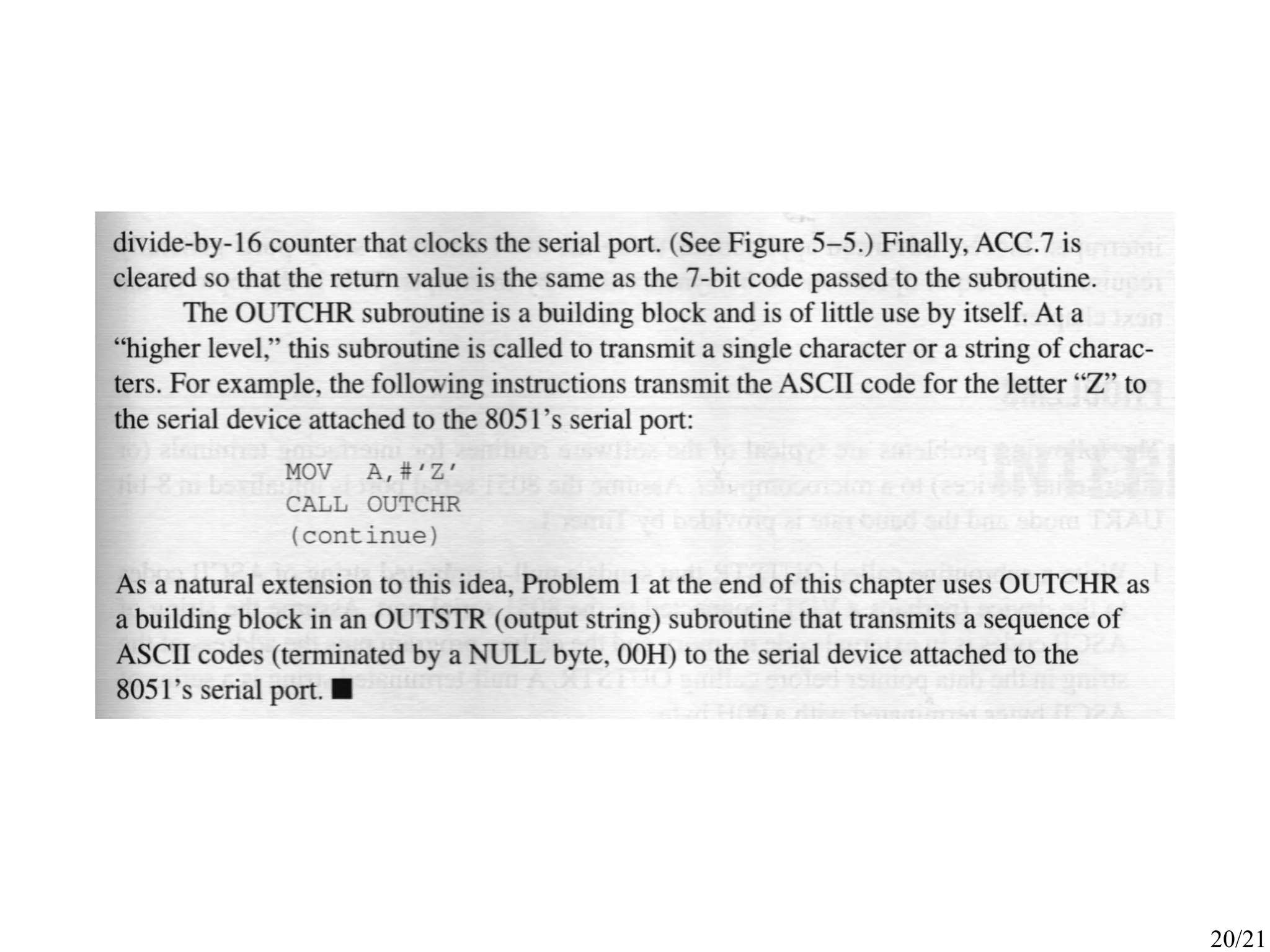 8051f.ppt microcontroller serial port operation | PPT