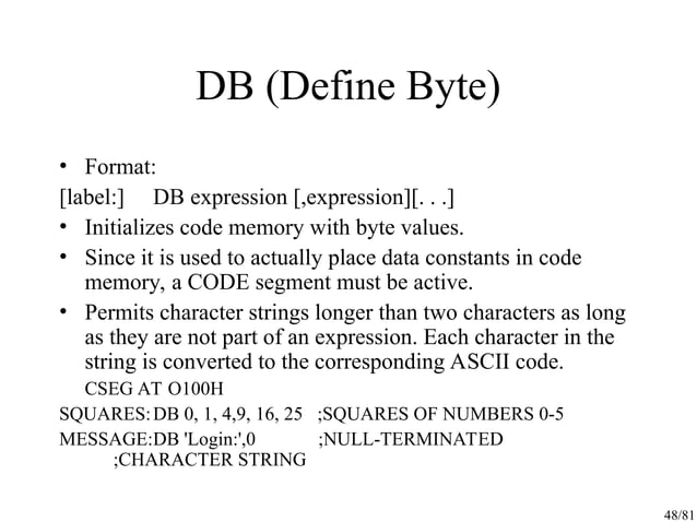 8051h.ppt microcontroller Assembly Language Programming | PPT