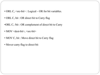 8051 instruction set | PPTX