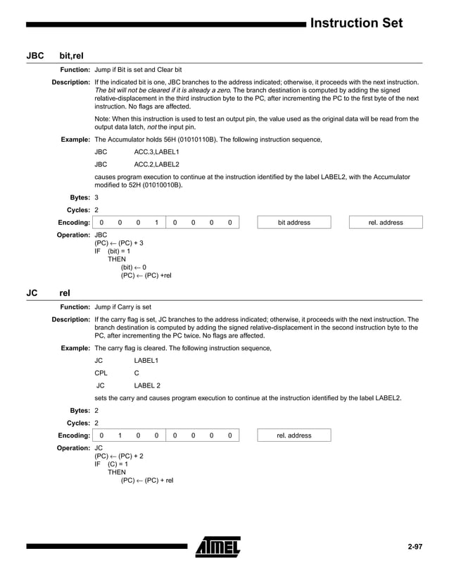 8051 instruction set | PDF